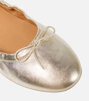 TOD'S Leather Ballet Flats - White