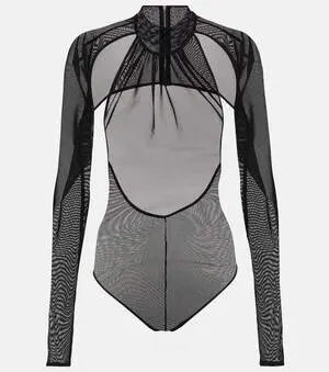 David Koma Cutout Mesh Bodysuit