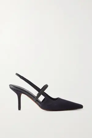 Brunello Cucinelli Bead-embellished Slingback Pumps
