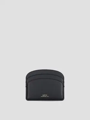 A.p.c. Calfskin Leather Card Holder Black