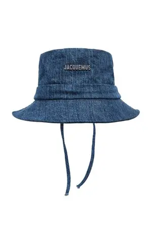 Jacquemus Le Bob Gadjo Cotton Denim Bucket Hat  Eu 56 Blue