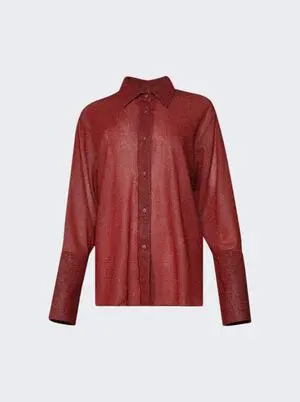 Oseree Lumiere Sleeves Shirt Coral - Orange