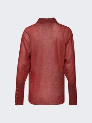 Oseree Lumiere Sleeves Shirt Coral