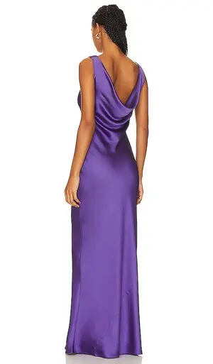 Norma Kamali Deep Drape Neck Gown