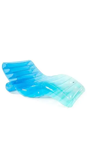 FUNBOY Clear Chaise Lounger Floatie In Blue