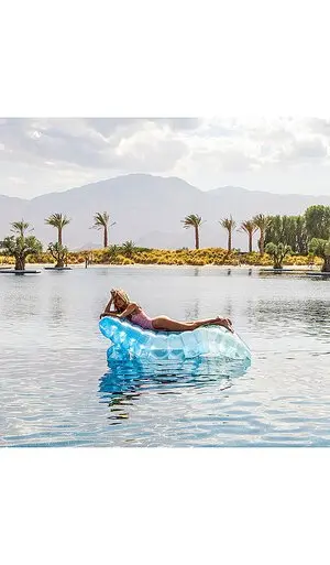 FUNBOY Clear Chaise Lounger Floatie In Blue