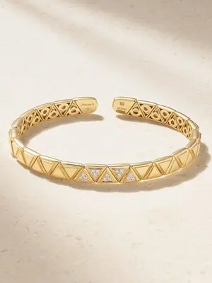 Marina B Triangolini 18-karat Diamond Bangle - Gold