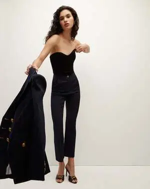 Veronica Beard Kimra Denim Pant Dark