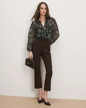 Veronica Beard Arte Kick-Flare Pant Espresso