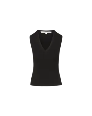 Veronica Beard Sid Knit Tank Top - Black