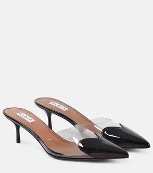 Alaïa Le Cœur Leather And Pu Mules