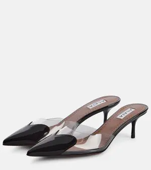 Alaïa Le Cœur Leather And Pu Mules