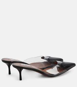 Alaïa Le Cœur Leather And Pu Mules