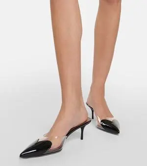 Alaïa Le Cœur Leather And Pu Mules