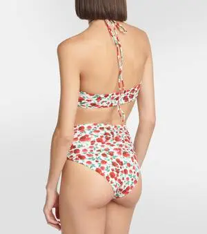 Magda Butrym Floral Halterneck Bikini Top