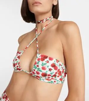 Magda Butrym Floral Halterneck Bikini Top