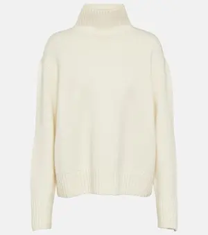 Loro Piana White Cashmere Turtleneck