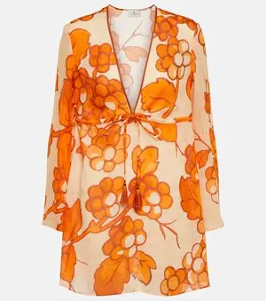 Etro Printed Ramie Tunic - Orange