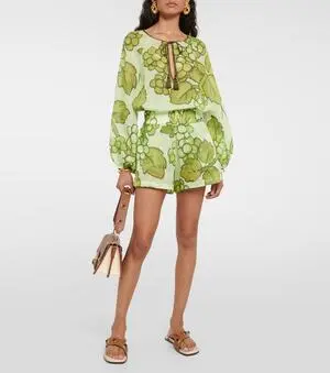 Etro Printed Ramie Tunic - Green