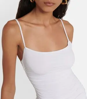 Wardrobe.NYC Ruched Jersey Slip Dress