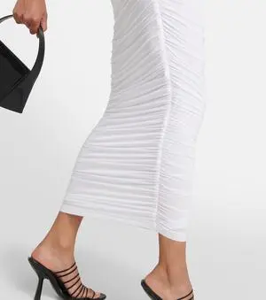 Wardrobe.NYC Ruched Jersey Slip Dress