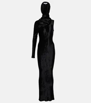 Alaïa Hooded Asymmetric Gown