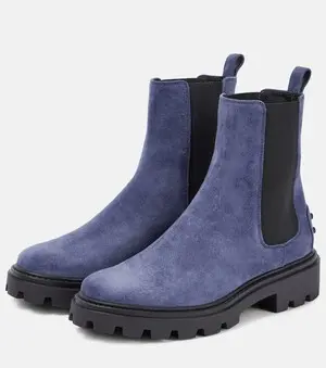 TOD'S Suede Chelsea Boots - Blue