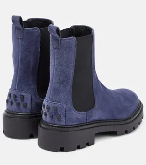 TOD'S Suede Chelsea Boots - Blue