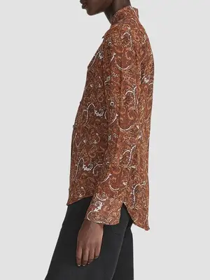 Rag & Bone Antonia Paisley Shirt - Brown Multi