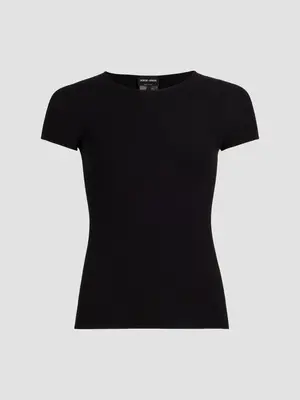 Giorgio Armani Knit Cap Sleeve Tee
