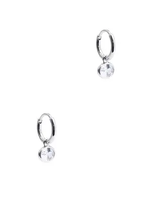 BY PARIAH Orbit 14kt White Gold Hoop Earrings