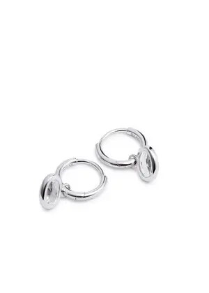 BY PARIAH Orbit 14kt White Gold Hoop Earrings