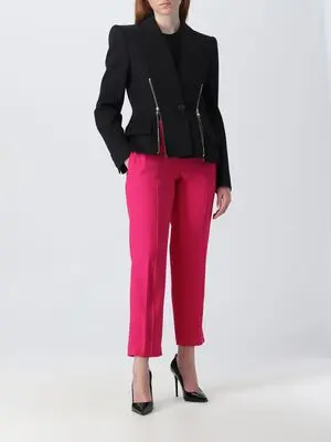 Alexander McQueen Tailored Viscose And Cotton Crepe Pants - Orchid