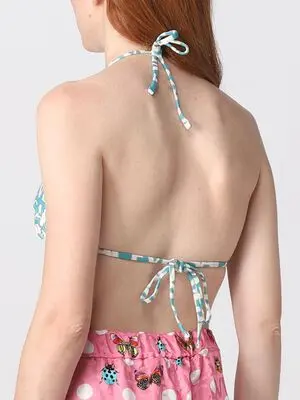 Versace Bikini Top In Stretch Fabric