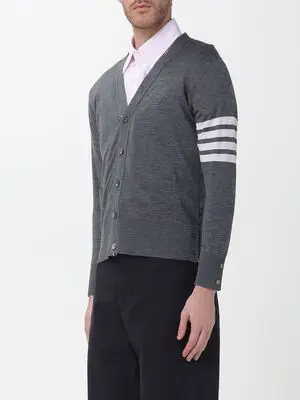 Thom Browne Four-bar Cardigan - Grey