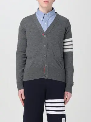 Thom Browne Four-bar Cardigan - Grey