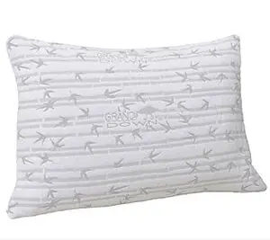 SUPERIOR Memory Foam Solid Pillow With Bamboo C Over, Queen - One-color