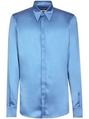 Men's Long Sleeve Silk Shirts