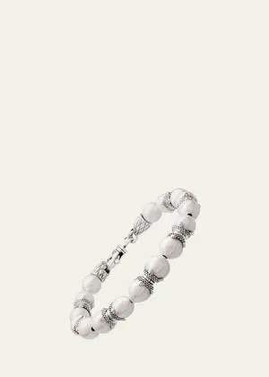 JAN LESLIE Sterling Silver And Pearl Beaded Bracelet