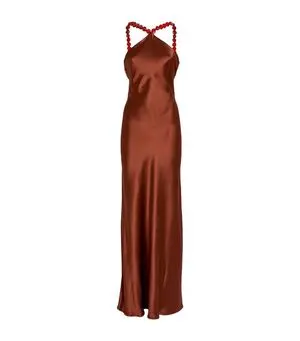 Staud Satin Cadence Maxi Dress