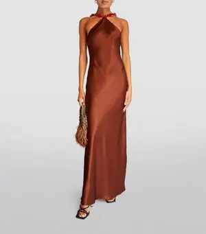 Staud Satin Cadence Maxi Dress