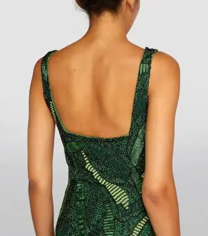 green emerald velvet dress Sail to Sable x Style Charade Charlotte Sequin Dress in Emerald Medium