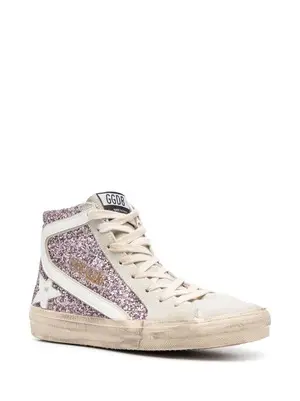 GOLDEN GOOSE Slide Glitter-detail Sneakers - Pink