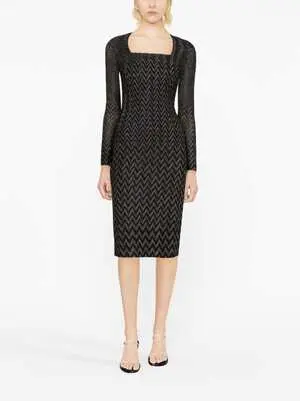 Missoni Metallic Zigzag Midi Dress
