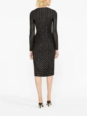 Missoni Metallic Zigzag Midi Dress