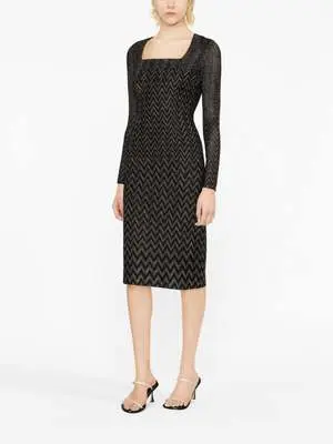 Missoni Metallic Zigzag Midi Dress