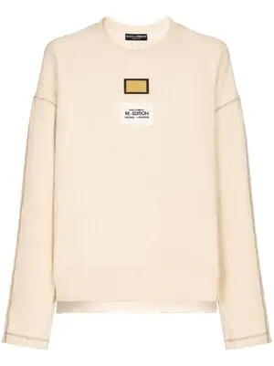 Dolce & Gabbana Logo-patch Textured Sweatshirt