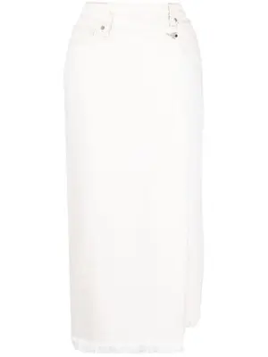 Simkhai Piper Low-rise Straight Skirt - White