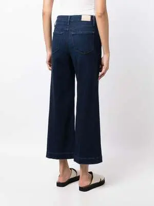 Paige Logo-patch Cropped Jeans