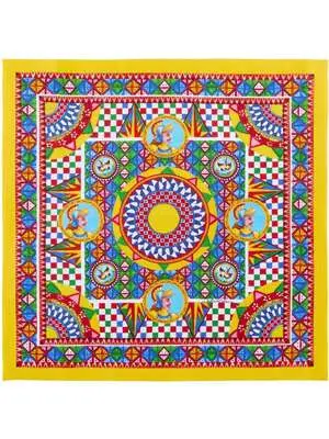 DOLCE & GABBANA CASA Set Of Two Linen Napkins - Yellow